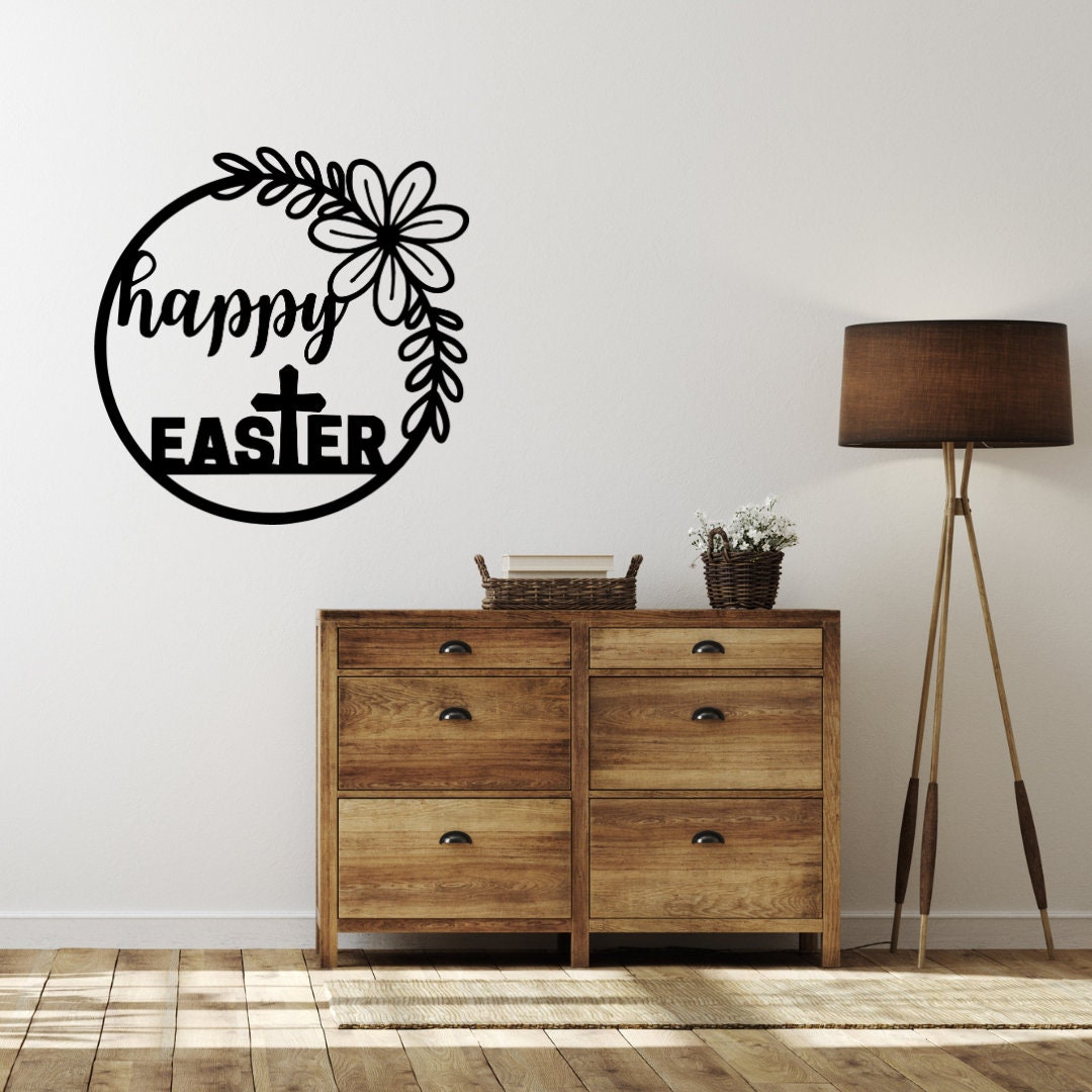 Happy Easter Metal Sign - Etsy