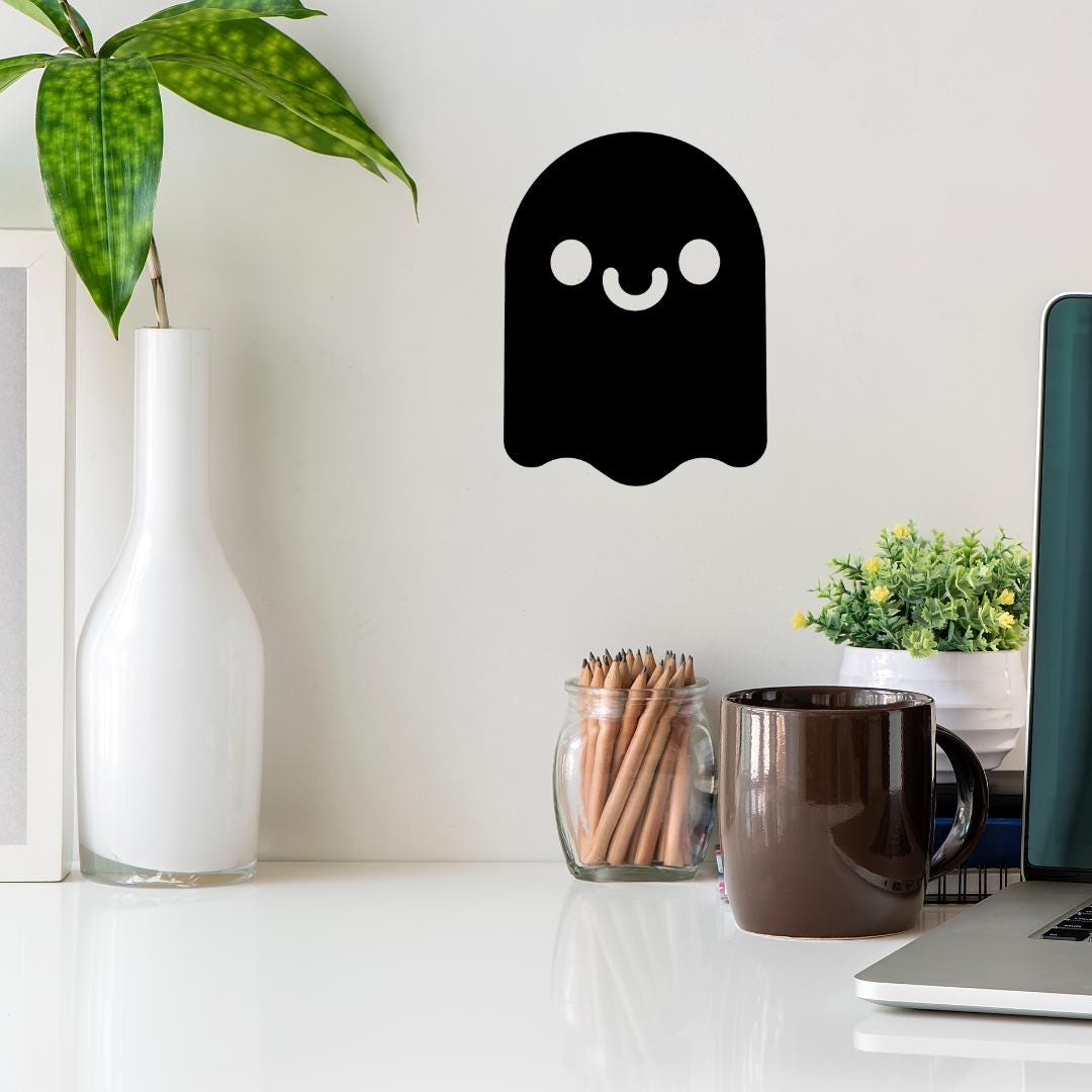 Smiley Ghost Metal Sign - Etsy