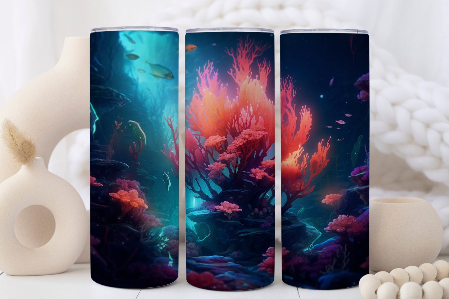 Coral Sprite Magic Underwater 20oz Skinny Tumbler Sublimation - Etsy