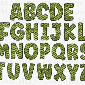 Dinosaur Scales Kids Alphabet Doodle Letter With Clip Arts, 3 Sets ...