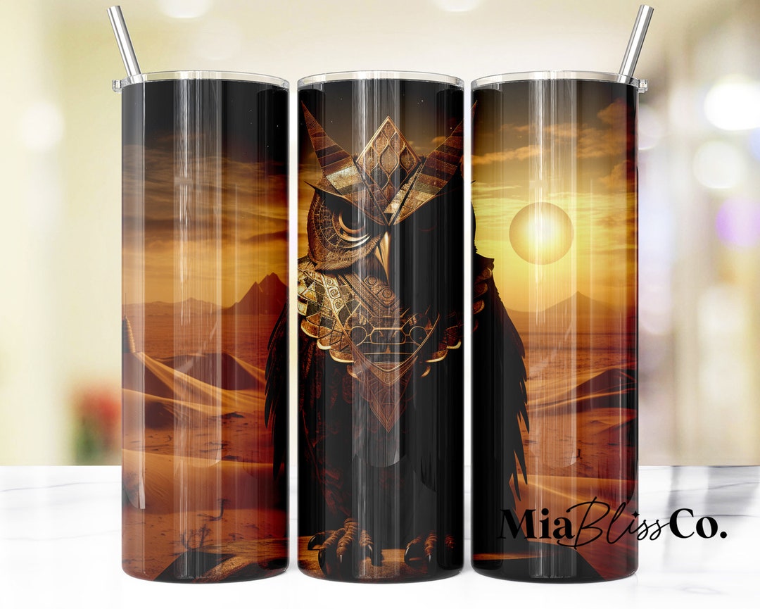Egypt Owl Egyptian Art Design 20oz Skinny Tumbler Sublimation Designs ...