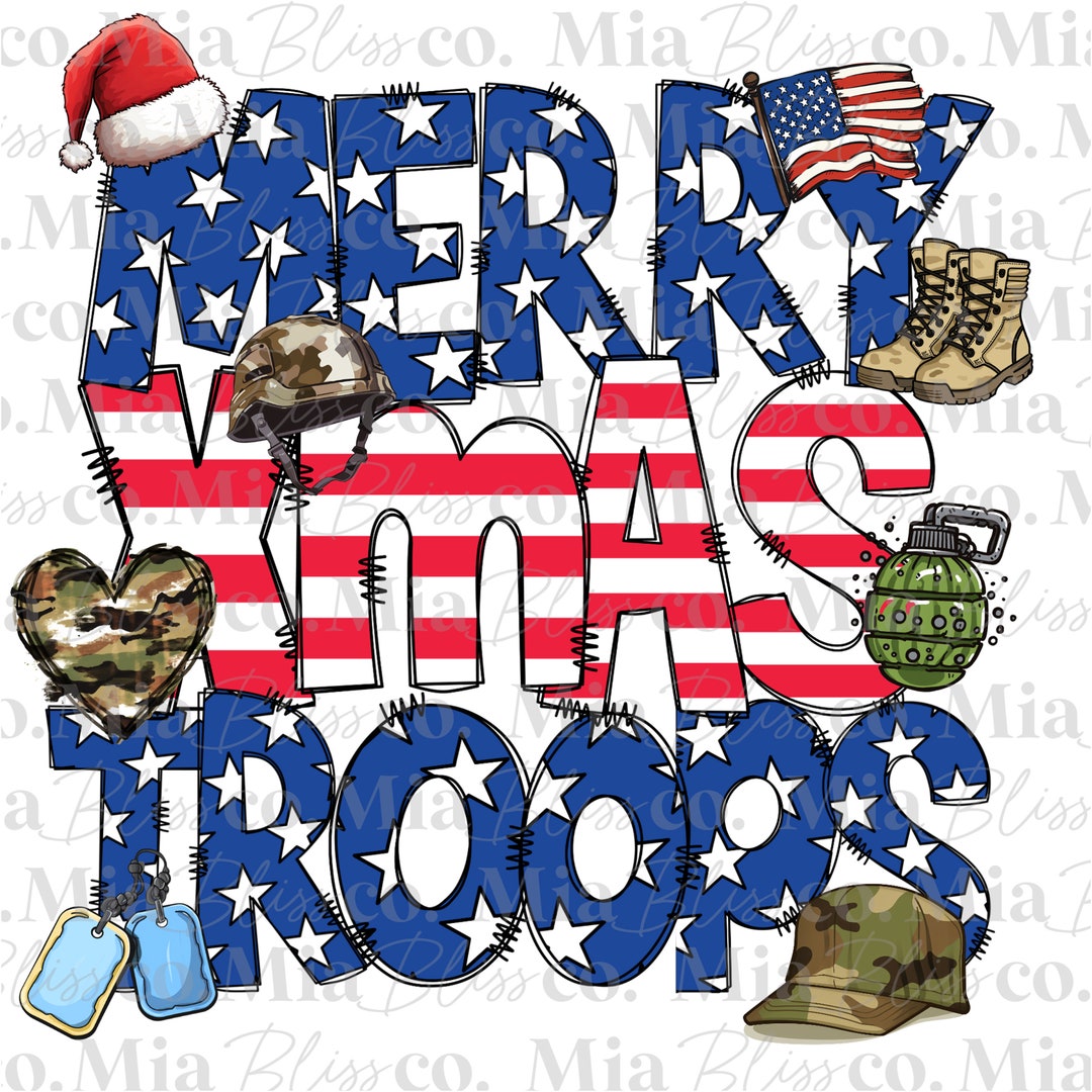XMAS Troops Christmas Alphabet Doodle Letter With Clip Arts, Military ...