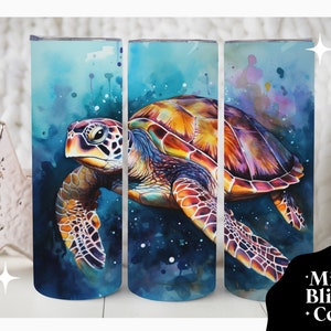 60 Sea Turtle Bundle 20oz Skinny Tumbler Sublimation Design - Etsy