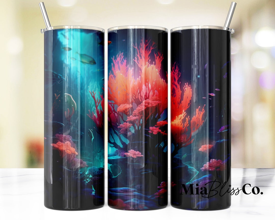 Coral Sprite Magic Underwater 20oz Skinny Tumbler Sublimation Designs ...