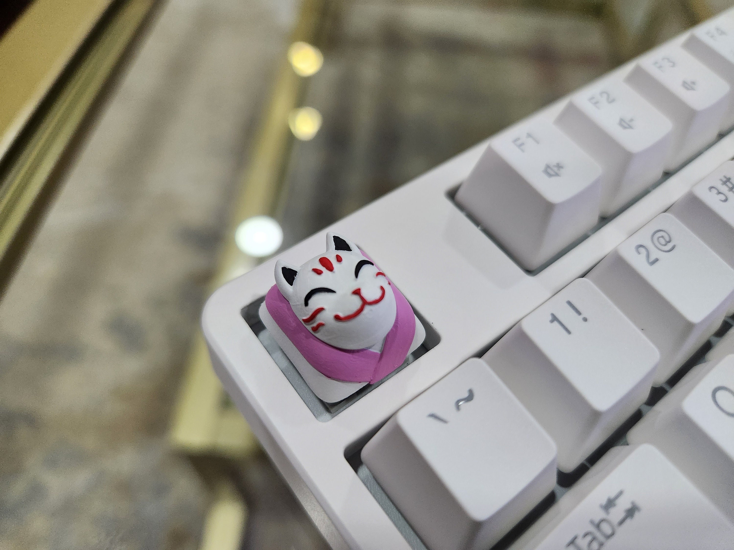 Kitsune Japanese Keycap Hand Painted Cute Keycap Designs - Etsy