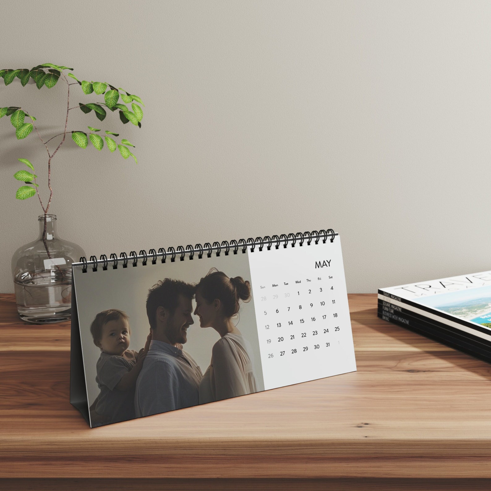 Desktop Photo Calendar (2024 Grid), Custom Desctop Calendar + Retouch ...
