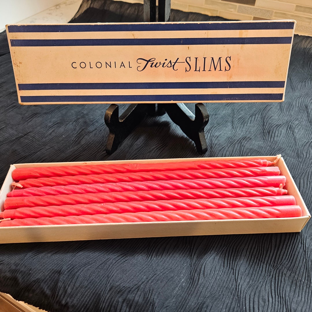 VTG Colonial Slim Hand-dipped Candles With Box - Etsy
