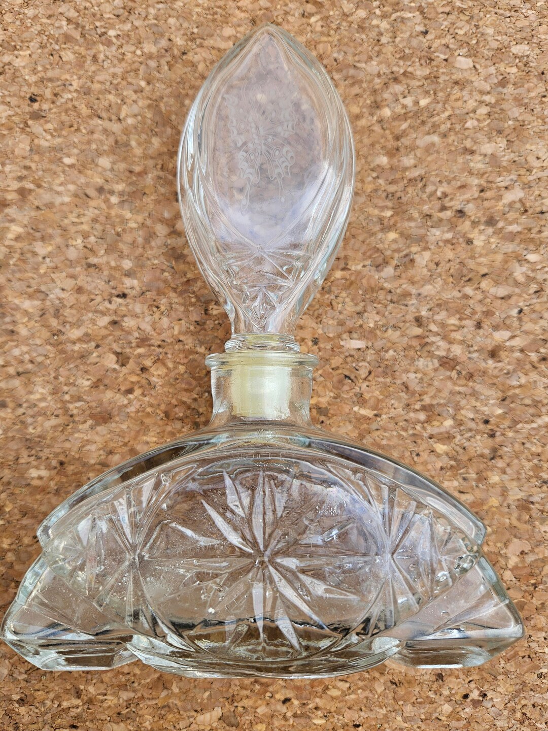 Avon 70's Vintage Deco Style Cologne Bottle With Stopper and Butterfly Motif - Etsy