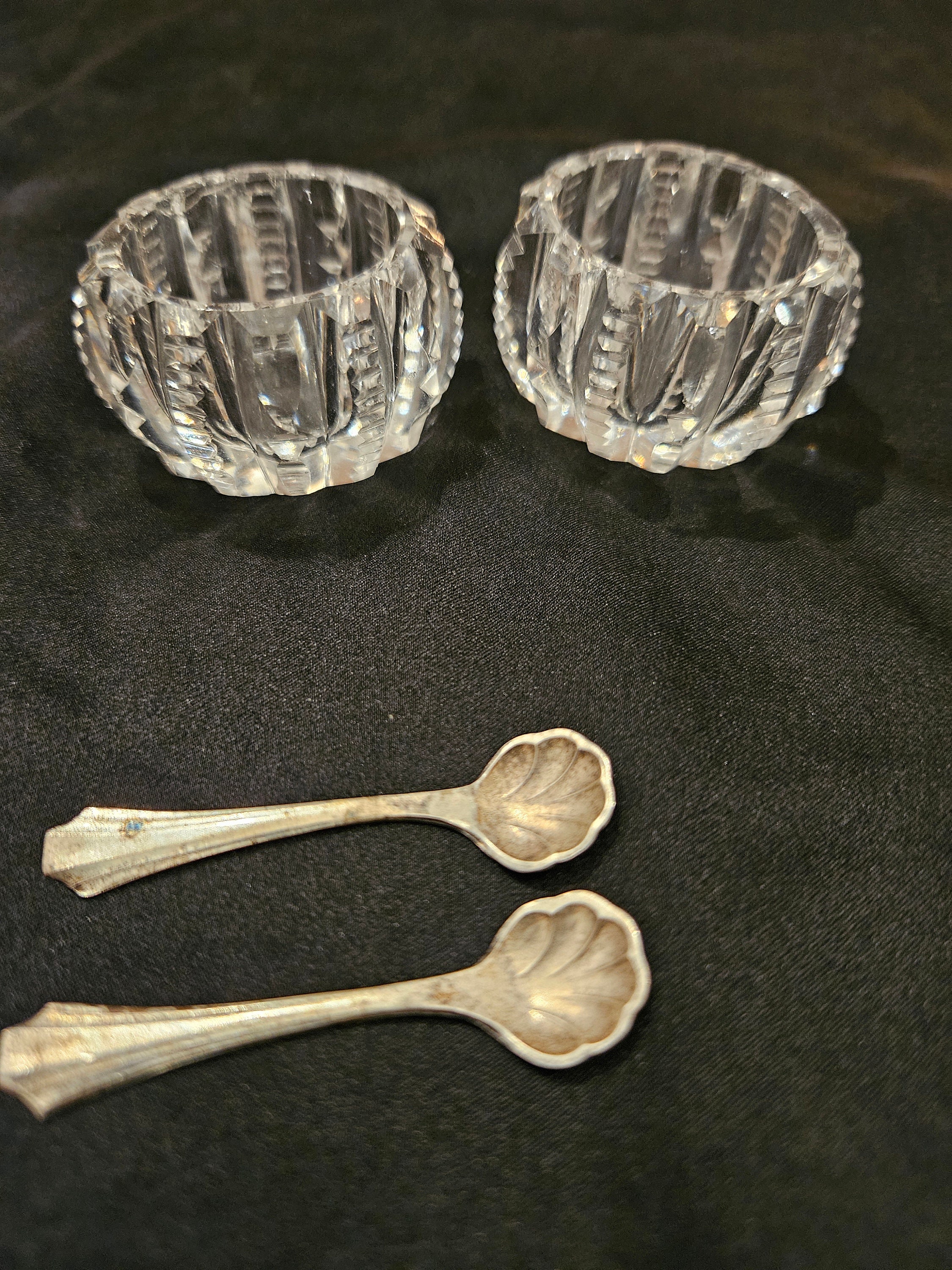 A Group of Vintage Salt Cellars With Unique and Beautiful Spoons - Etsy