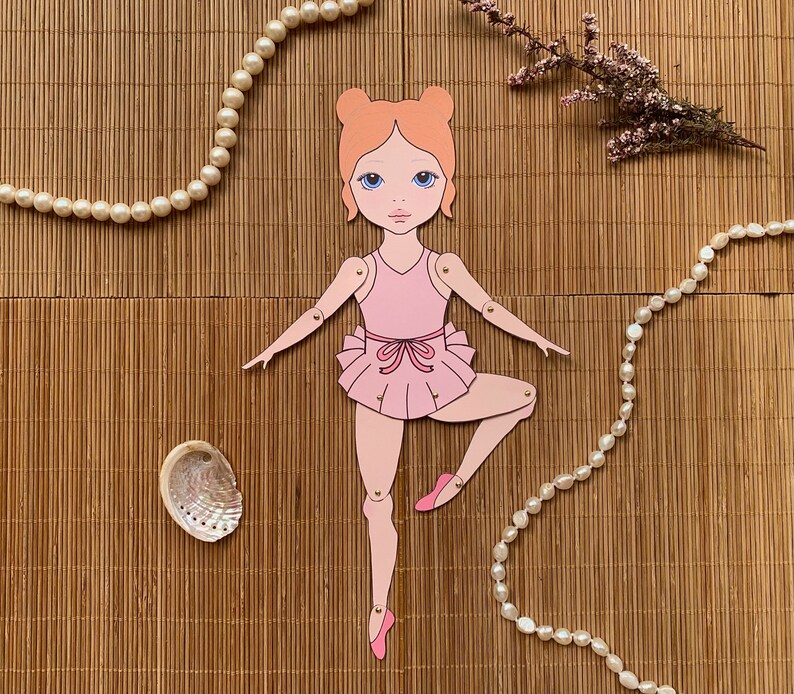 Articulated Ballerina Paper Doll to Colour Digital Download - Etsy