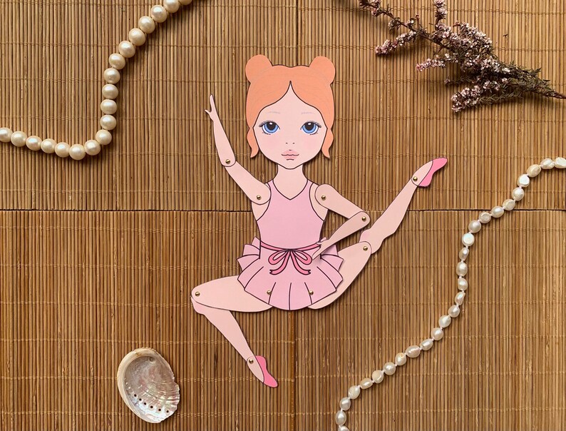 Articulated Ballerina Paper Doll to Colour Digital Download - Etsy