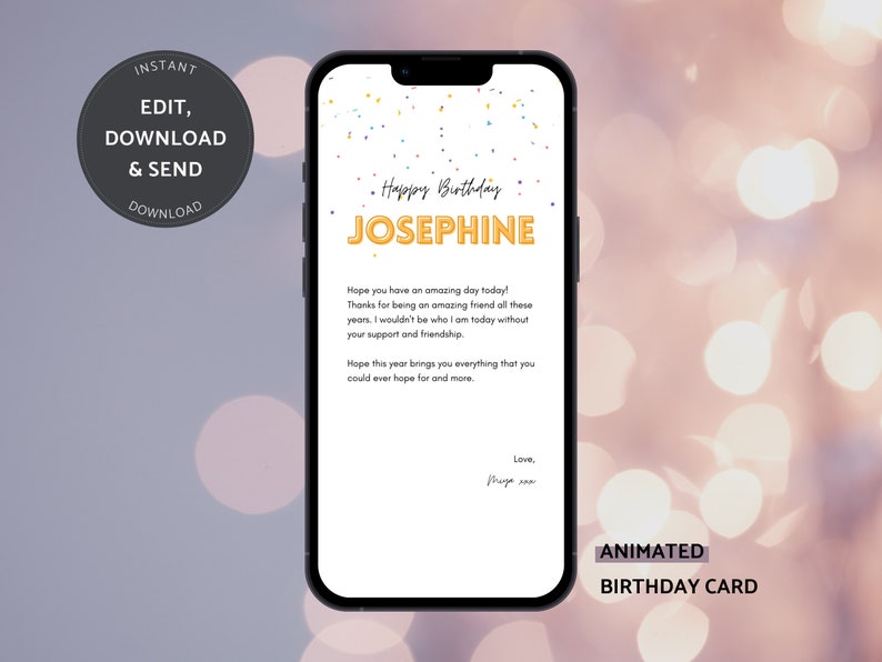 Happy Birthday Animated Ecard, Birthday Wishes Video Card, Custom ...