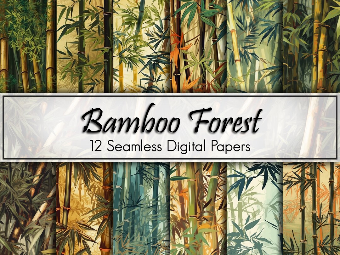 Bamboo Forest, Bamboo Seamless Pattern, Leaves Repeating Background ...