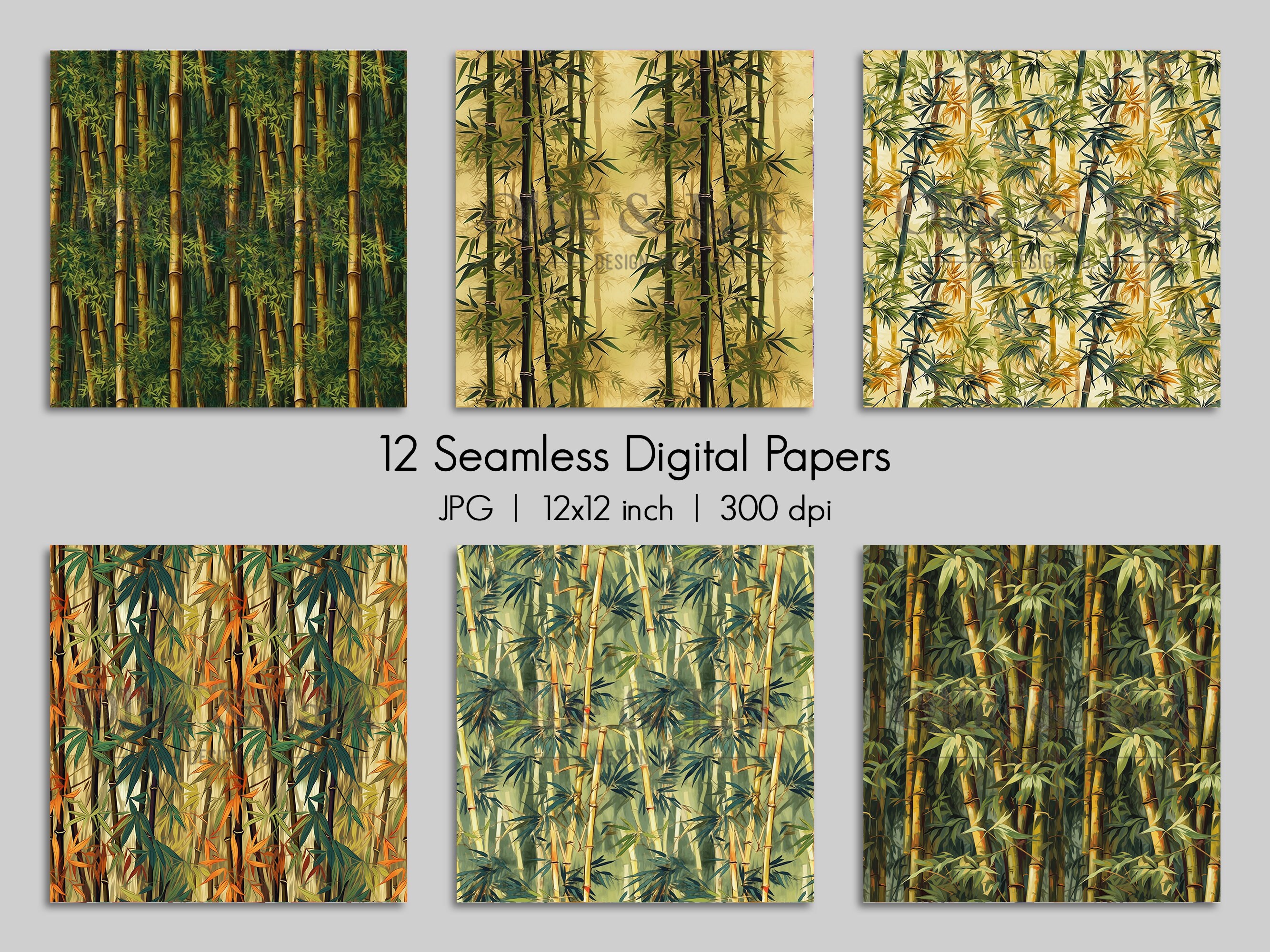 Bamboo Forest, Bamboo Seamless Pattern, Leaves Repeating Background ...