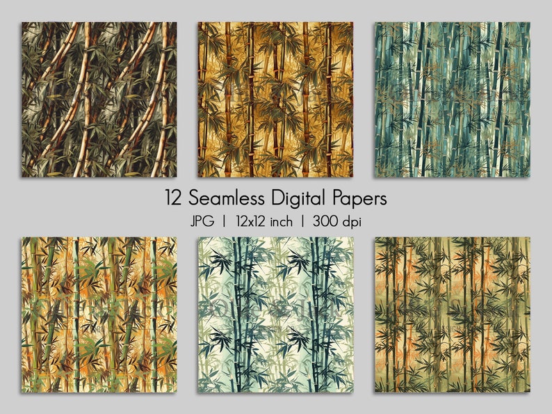 Bamboo Forest, Bamboo Seamless Pattern, Leaves Repeating Background ...