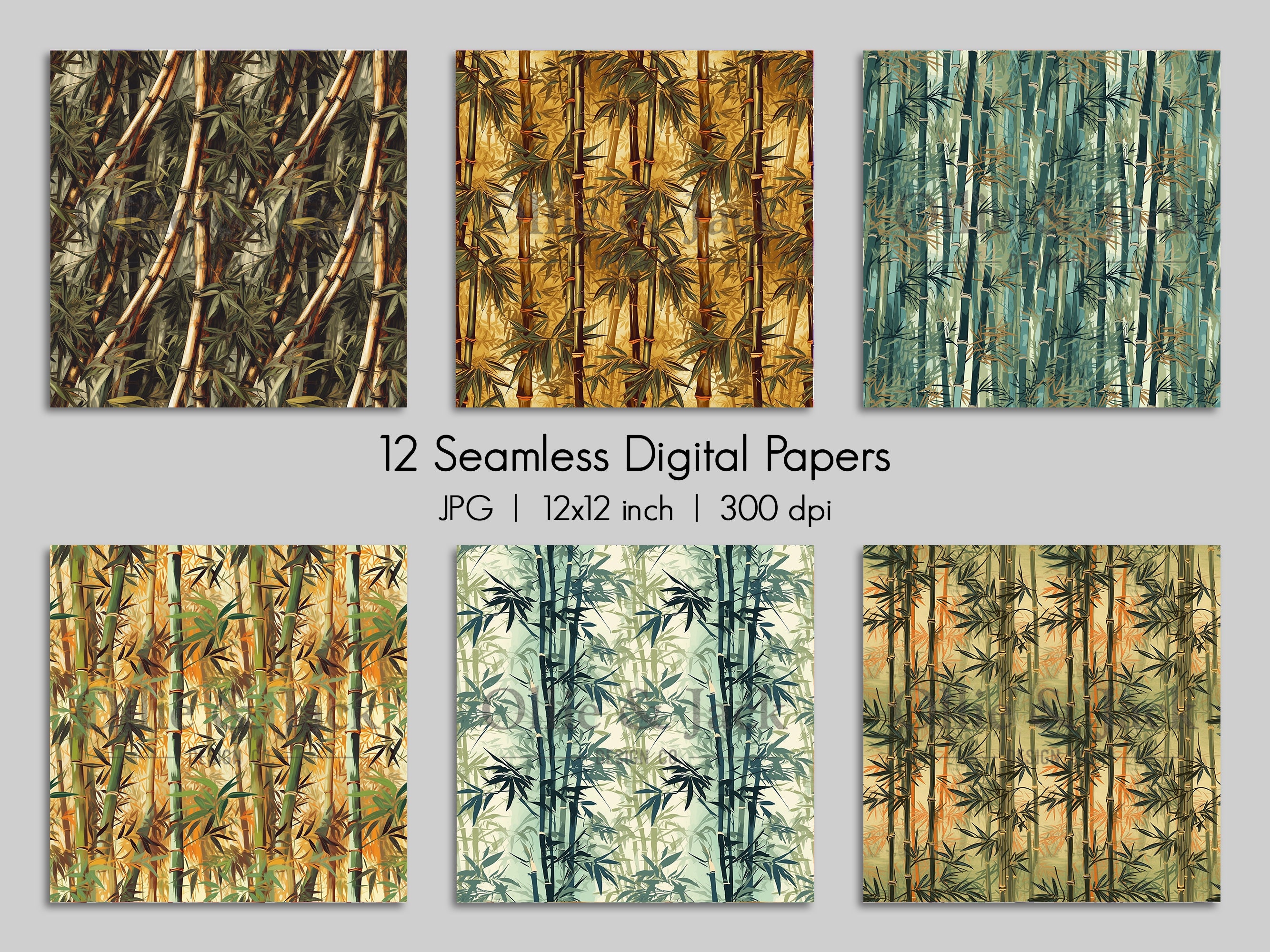 Bamboo Forest, Bamboo Seamless Pattern, Leaves Repeating Background ...