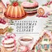 Whimsical Watercolor Pastel Christmas Dessert Clipart Set - Instant ...