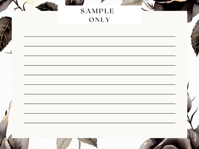 Watercolor Black and Gold Roses Digital Paper Pack (digital Download ...