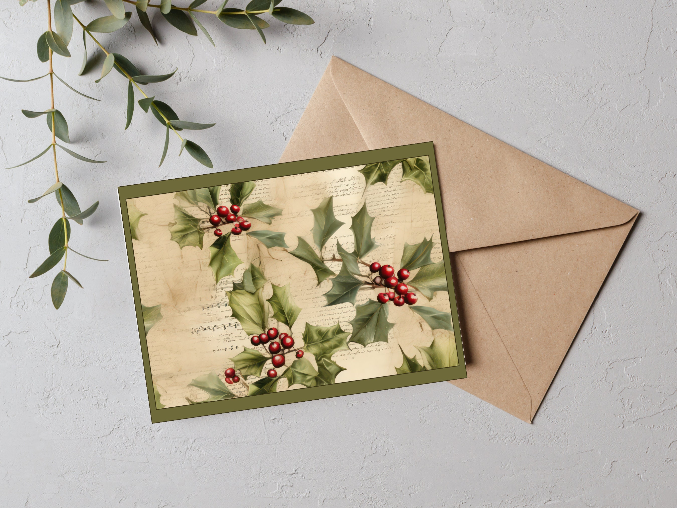 Printable Christmas Digital Paper: Downloadable Vintage Retro Christmas ...