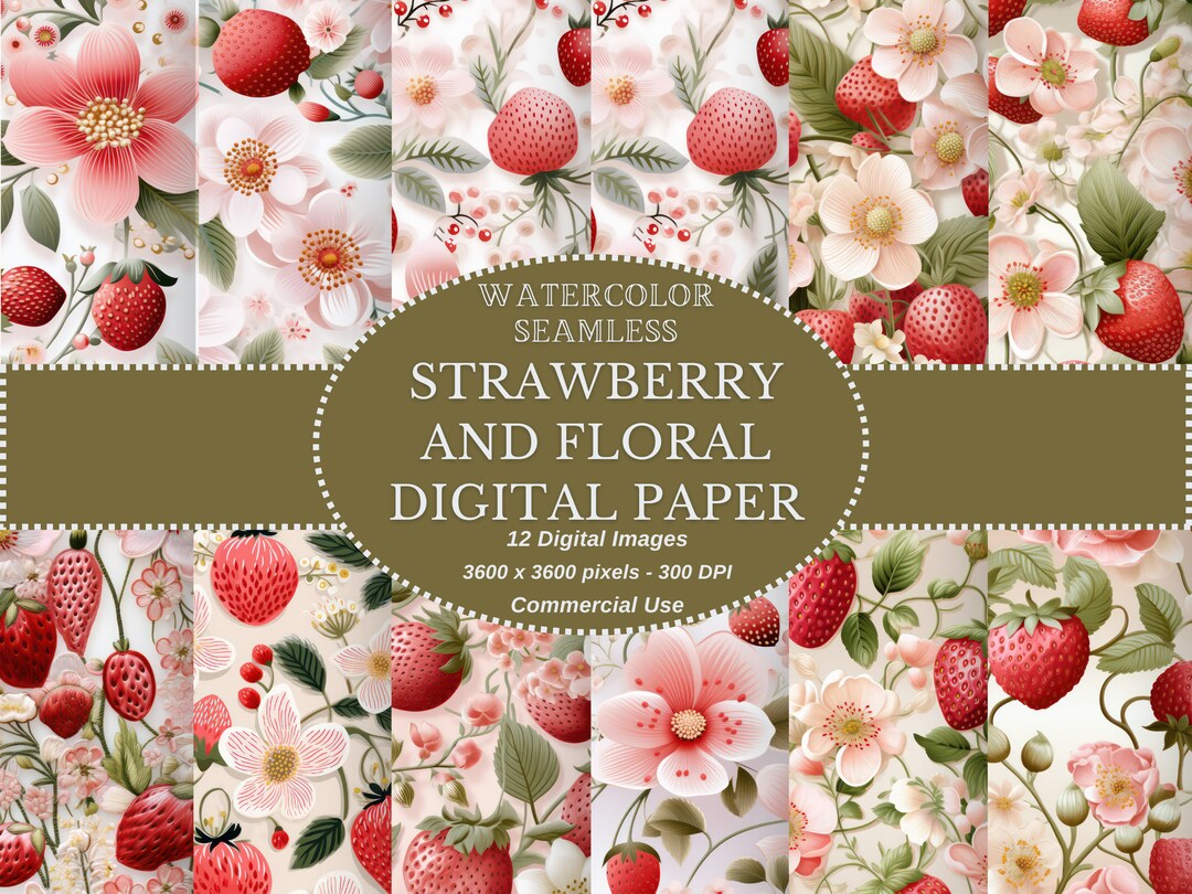 Vibrant and Delicious: Seamless Watercolor Sweet Fruit Motifs ...