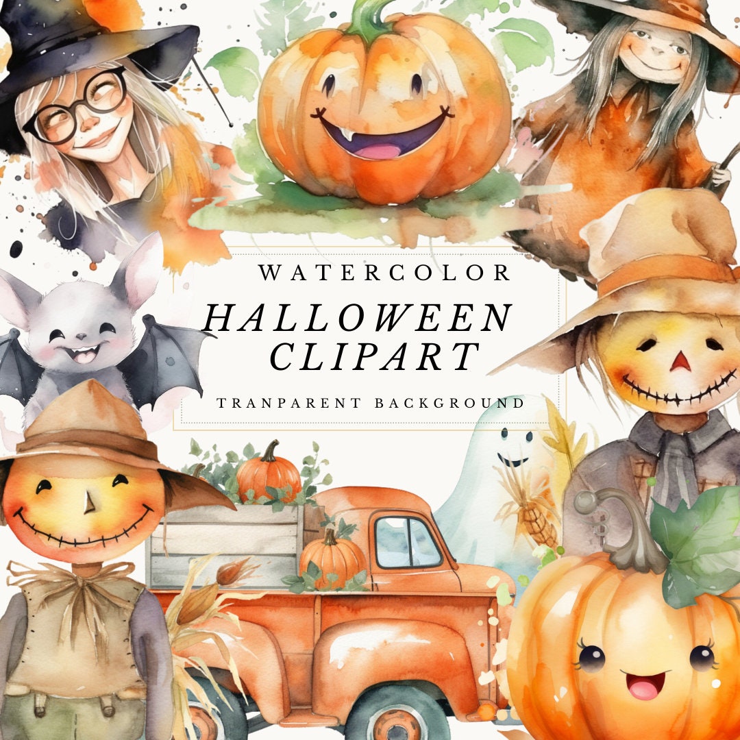 Cute Halloween Clipart Autumn Clipart Fall Clipart - Etsy UK