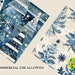 Printable Blue Christmas Digital Paper: Downloadable Vintage Retro ...
