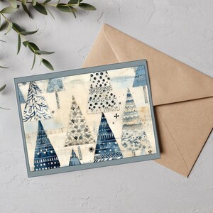 Printable Blue Christmas Digital Paper: Downloadable Vintage Retro ...