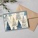 Printable Blue Christmas Digital Paper: Downloadable Vintage Retro ...