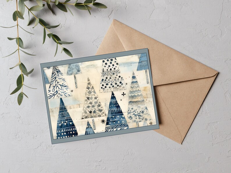 Blue Christmas Digital Paper: Vintage Retro Holiday Patterns (digital ...