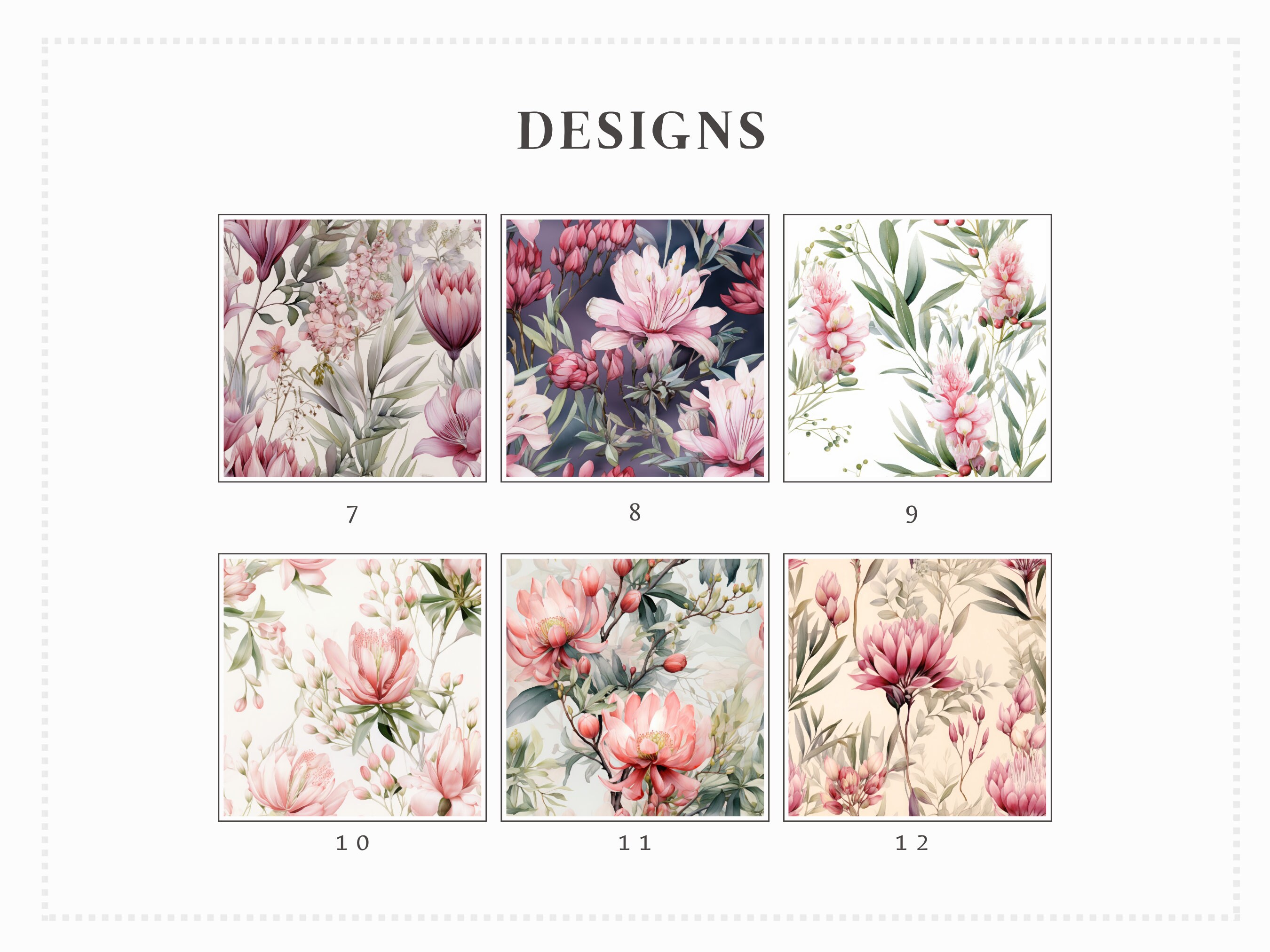 Watercolor Pink Floral Digital Paper: Vintage Shabby Chic (digital ...