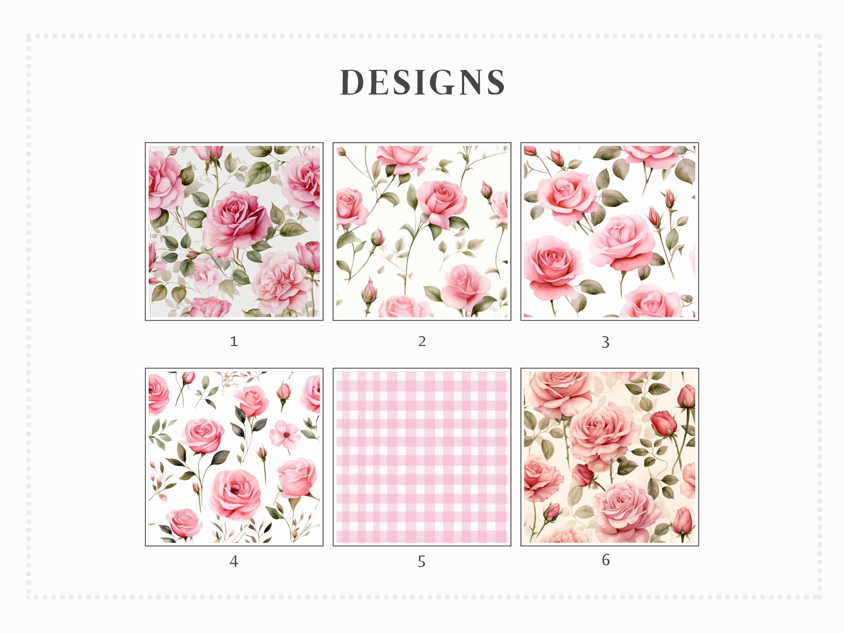 Watercolor Pink Roses Digital Paper Pack, Roses Seamless Pattern, Pink ...
