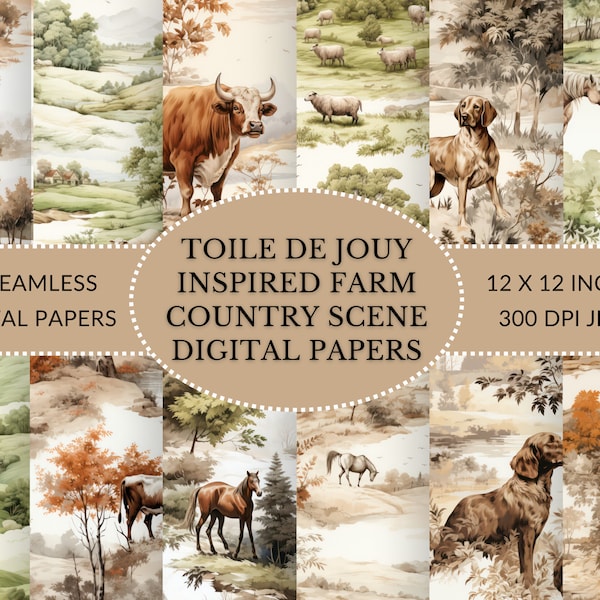 Green Toile Fabric - Etsy