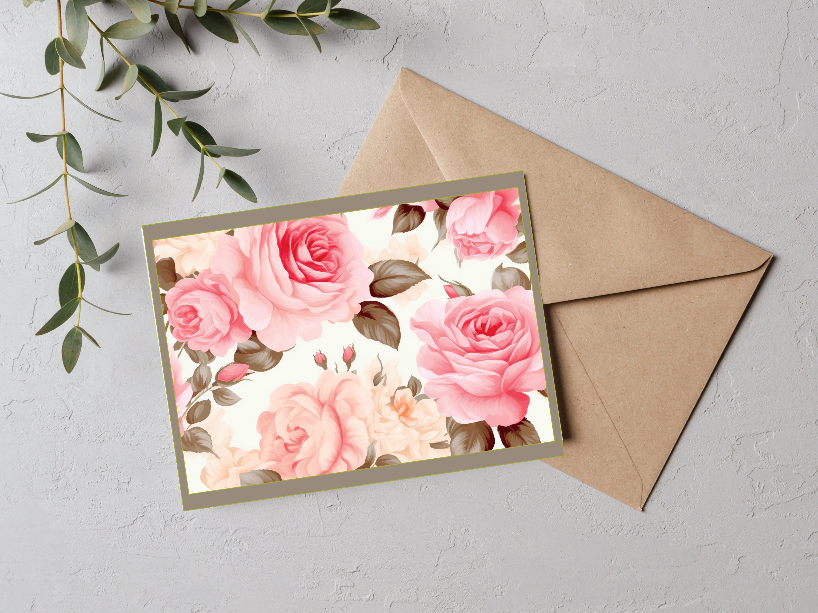 Watercolor Pink Roses Digital Paper: Seamless Floral Patterns (digital ...