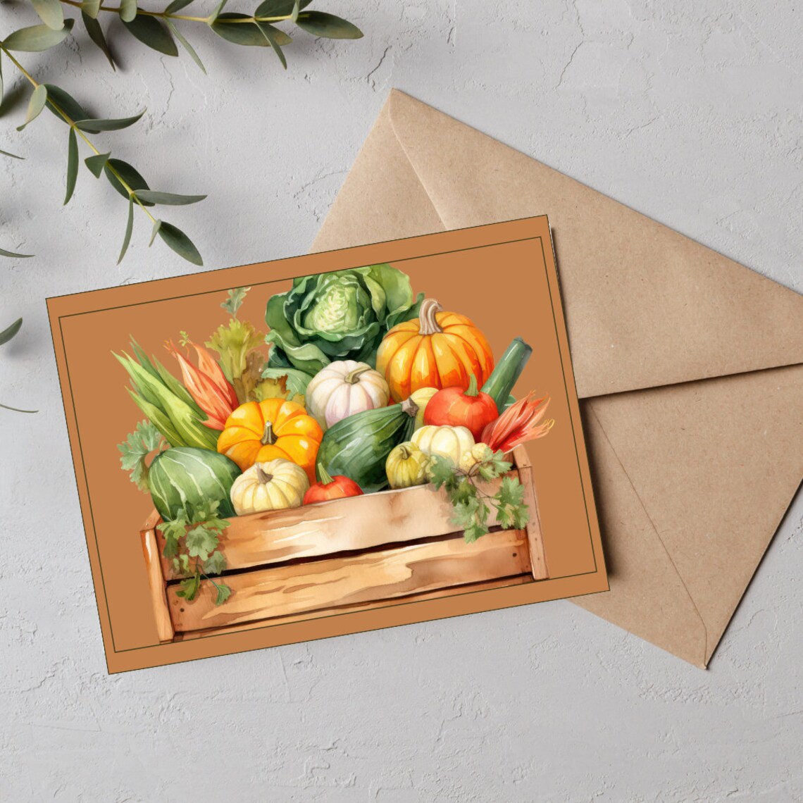 Autumn Harvest Clipart Fall Watercolor Clipart Autumn - Etsy