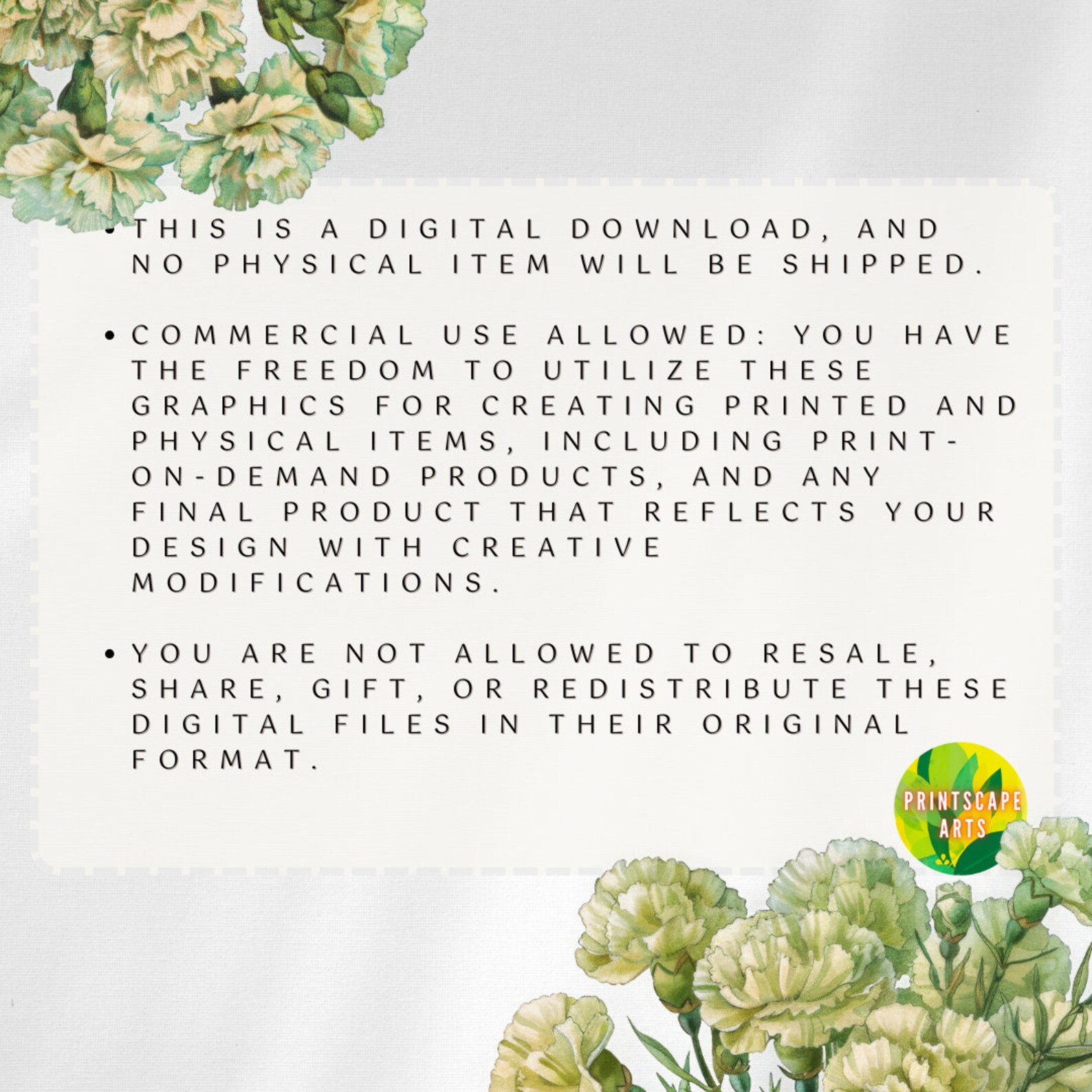 Green Floral Toile Clipart Set: Vintage Posies PNG (digital Download ...