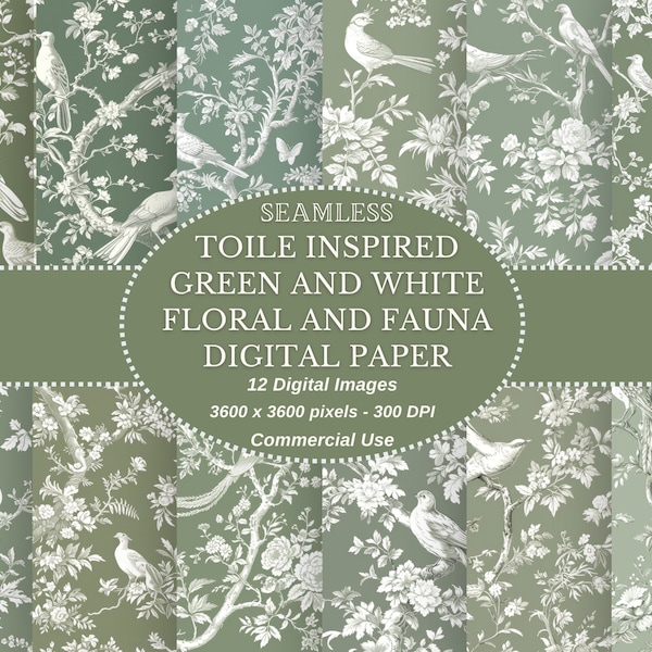 French Toile Paper - Etsy