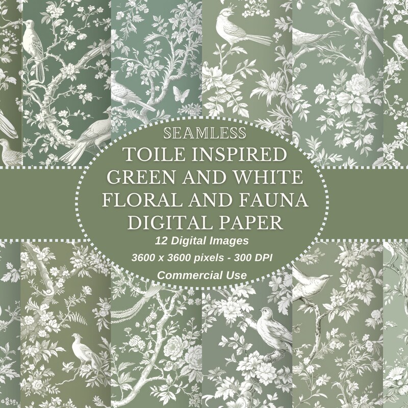 French Toile Paper - Etsy
