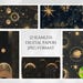 Celestial Gold and Black Digital Papers | Elegant Boho Inspired Designs ...