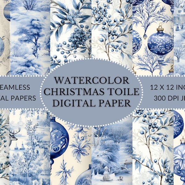Toile Digital Paper - Etsy