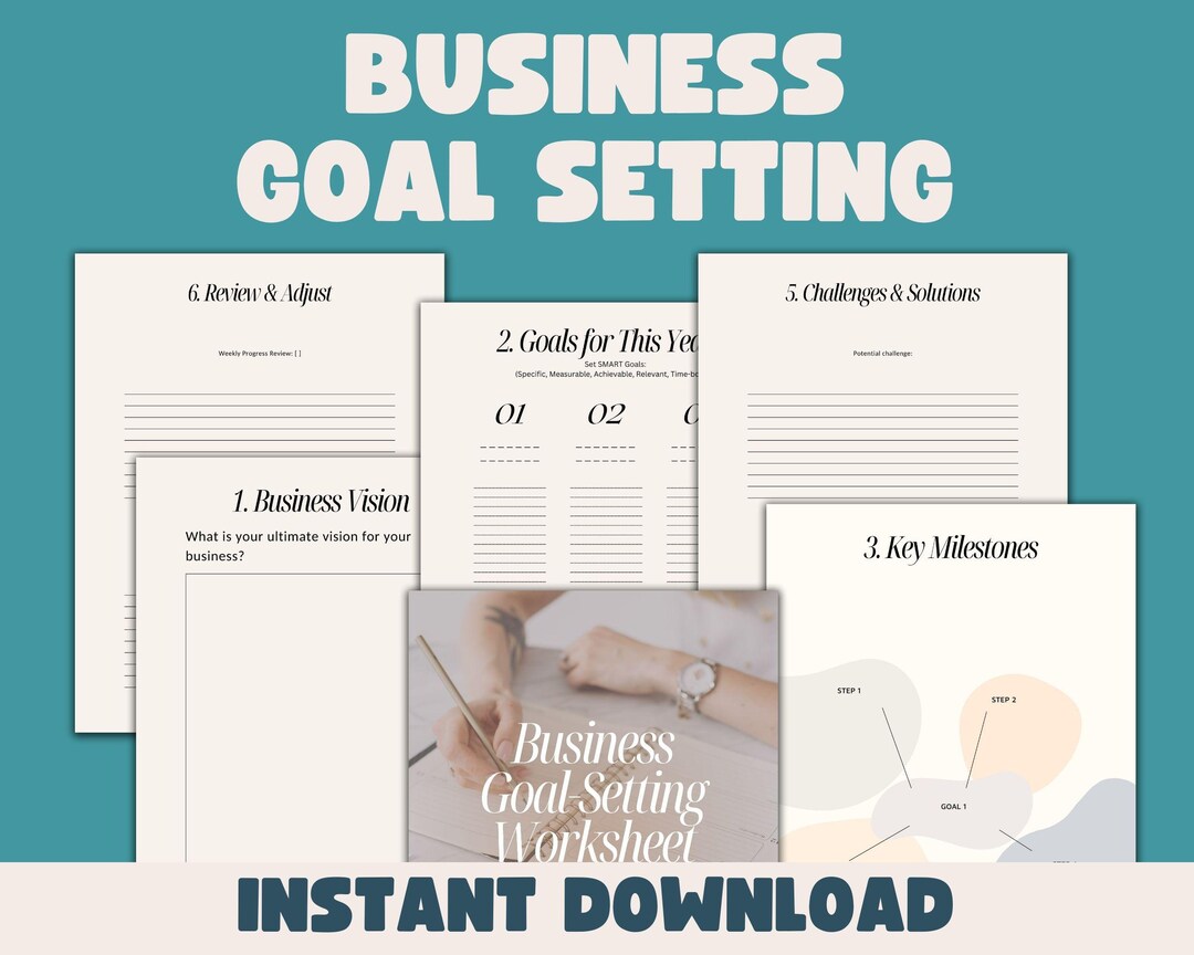 Business Goal-setting Worksheet | Plan, Track, and Achieve - Etsy