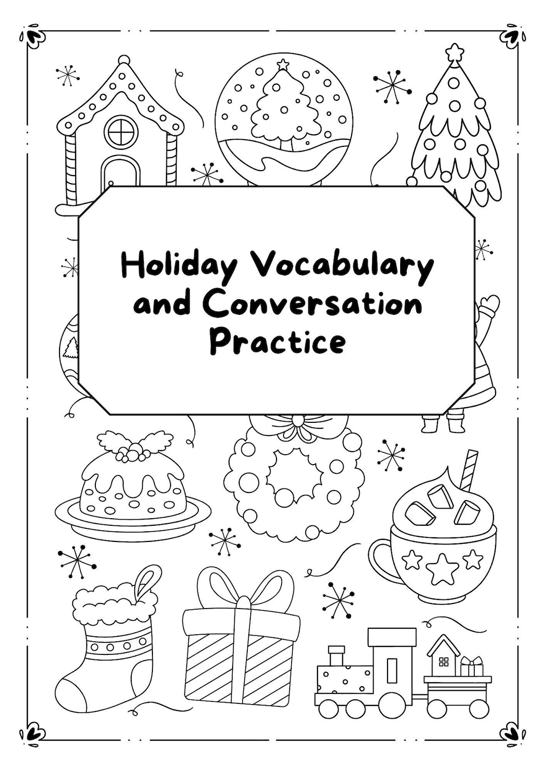 Holiday Vocabulary and Conversation ESL Worksheet Fun Christmas ...