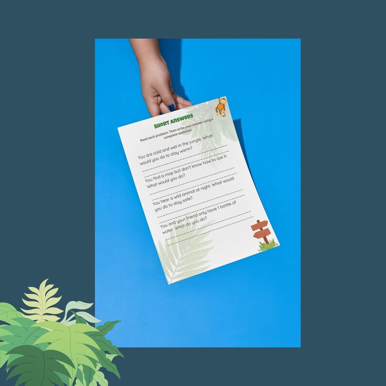 Jungle Problem Solving Worksheets | What Would You Do? | ESL CLIL ...