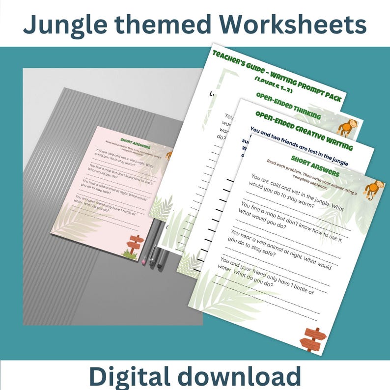 Jungle Problem Solving Worksheets | What Would You Do? | ESL CLIL ...