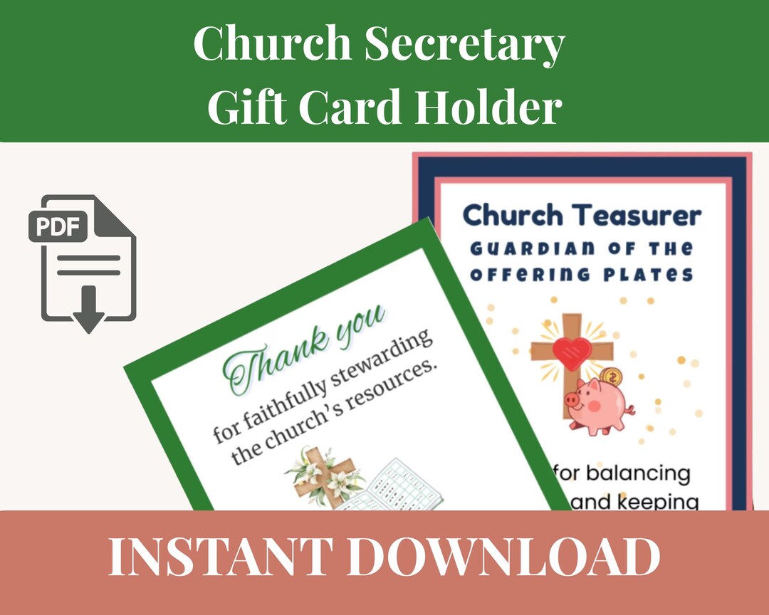 Printable Church Treasurer Thank You Card, Funny & Serious Printable ...