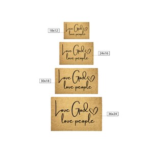 Christian Doormat Love God Love People - Cute Welcome Mat, Coir Outdoor ...