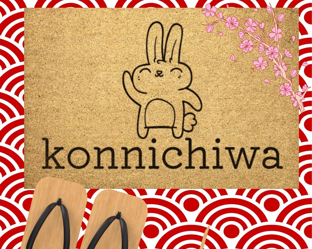 Anime Doormat | Anime House Decor, Nerdy Doormat, Konnichiwa, Front ...