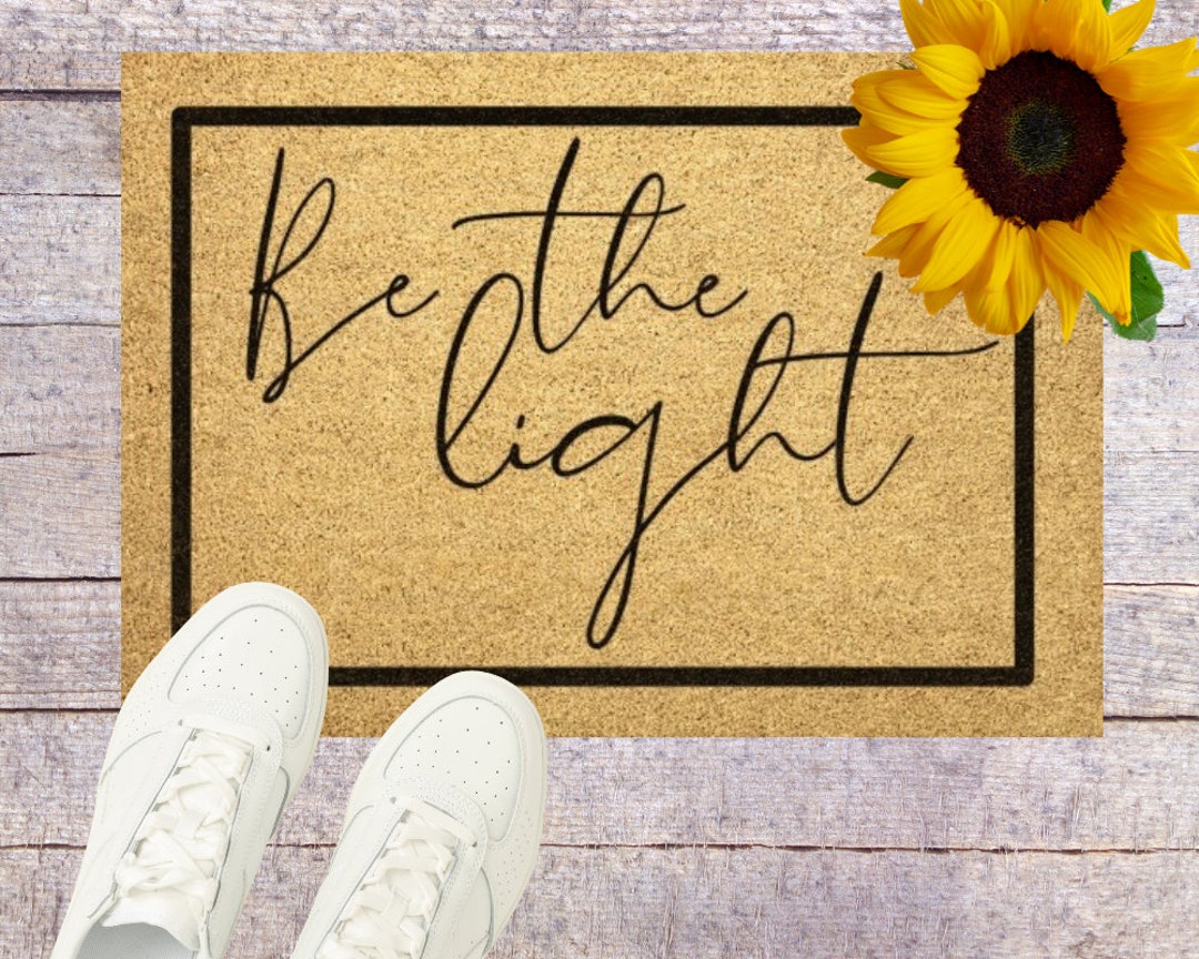 Christian Doormat - Be the Light - Christian Decor - Cute Welcome Mat ...