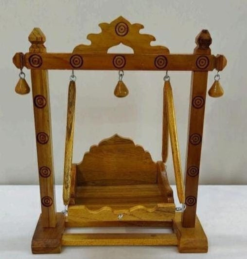 Handcrafted Wooden Shri Krishna Laddu Gopal Swing Jhula,wooden Jhula ...
