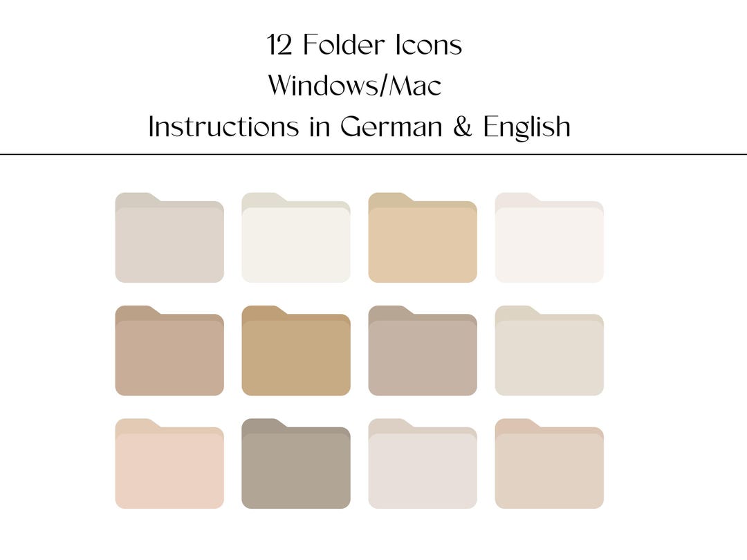 Desktop Folder Icons, Beige, Neutral Icons, Macbook, Imac, Windows ...