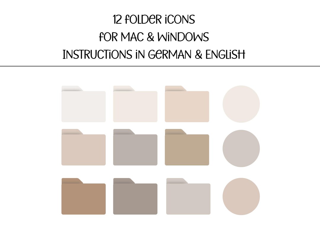 Desktop Folder Icons, Beige, Neutral Icons, Macbook, Imac, Windows ...